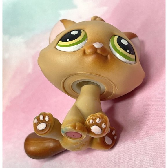Hasbro | Toys | Lps Littlest Pet Shop 94 Brown Sitting Tabby Cat Kitten ...